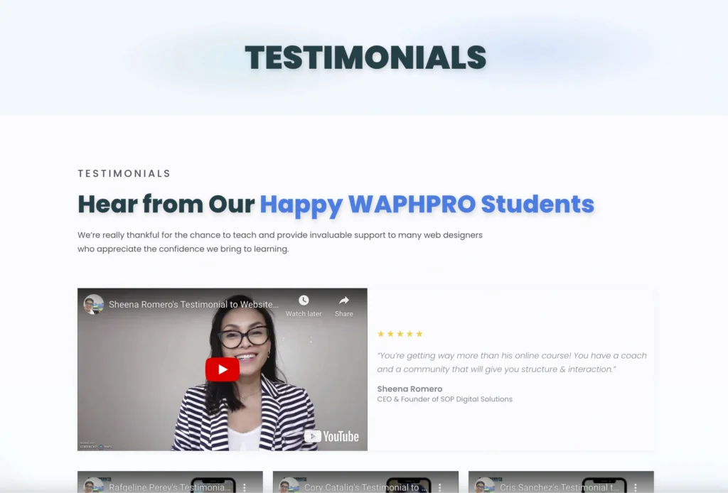 Student Success Stories | Website Academy PH